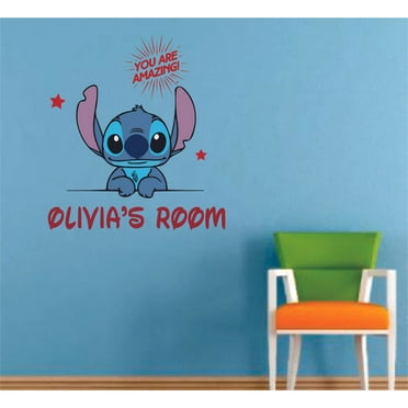 Lilo and Stitch Flowers Amazing Cartoon Decors Wall Sticker Art Design ...