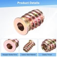 20-Pack Threaded Inserts for Wood, M4x15mm Hex Drive Threaded Insert ...