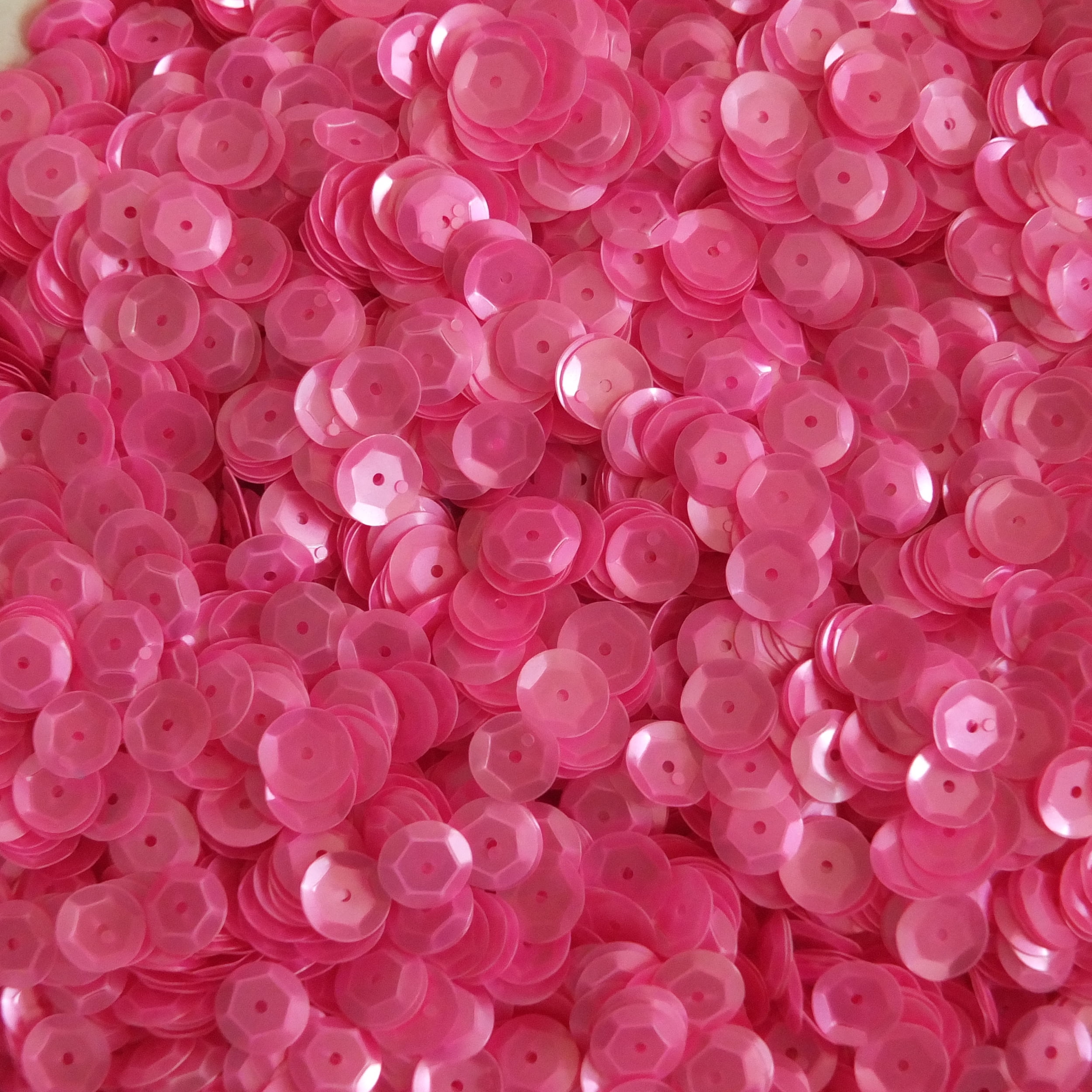 Hot Pink Cup Sequins 8mm Satin Soft Frost Made in USA - Walmart.com