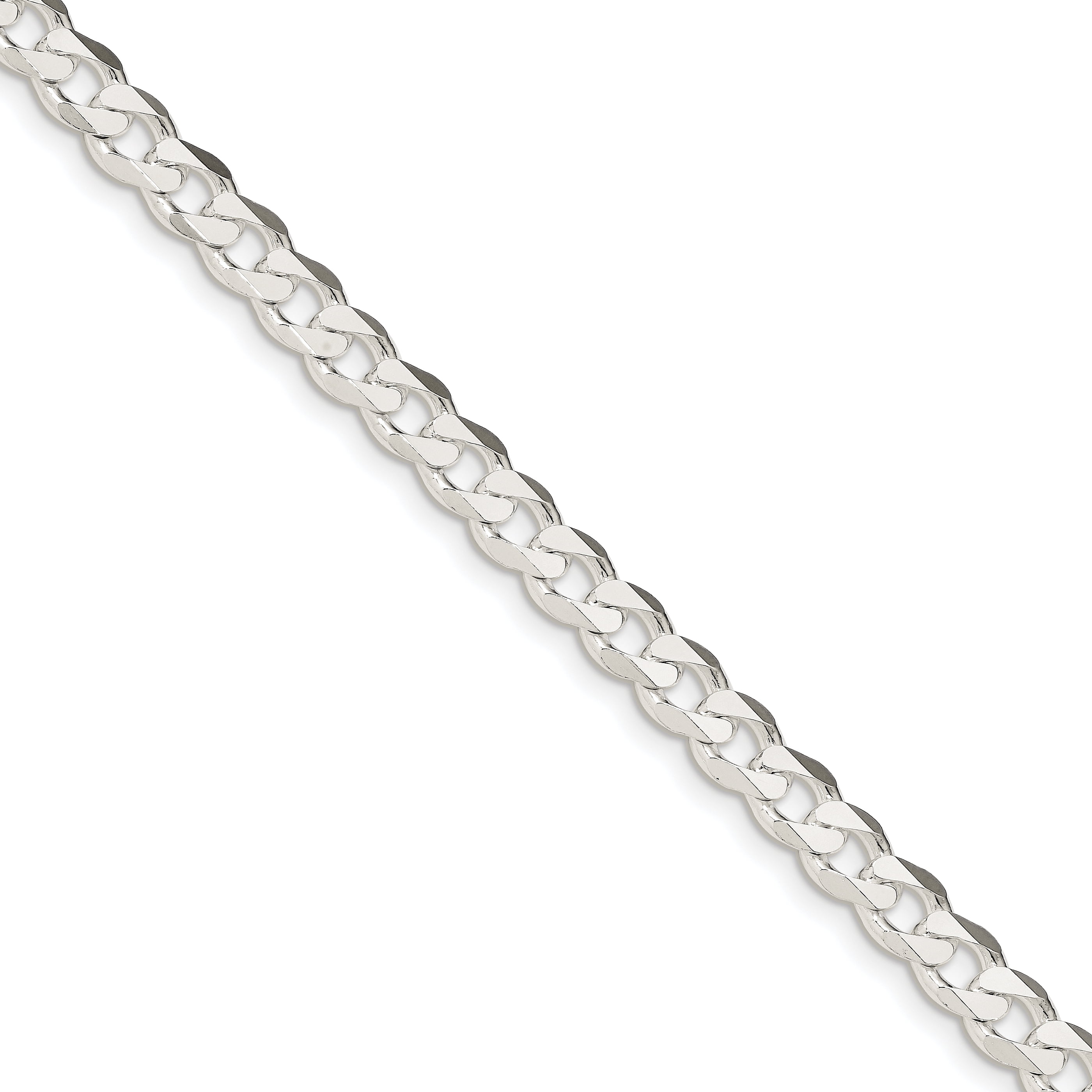Primal Silver Sterling Silver 7mm Curb Chain Bracelet - Walmart.com