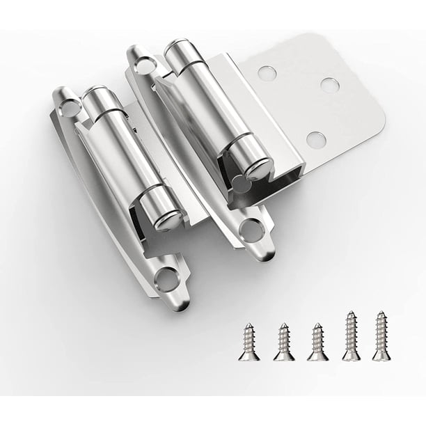 Furniware 3/8" Inset Cabinet Door Hinge, 5 Pairs(10 Pack) Flush Face ...