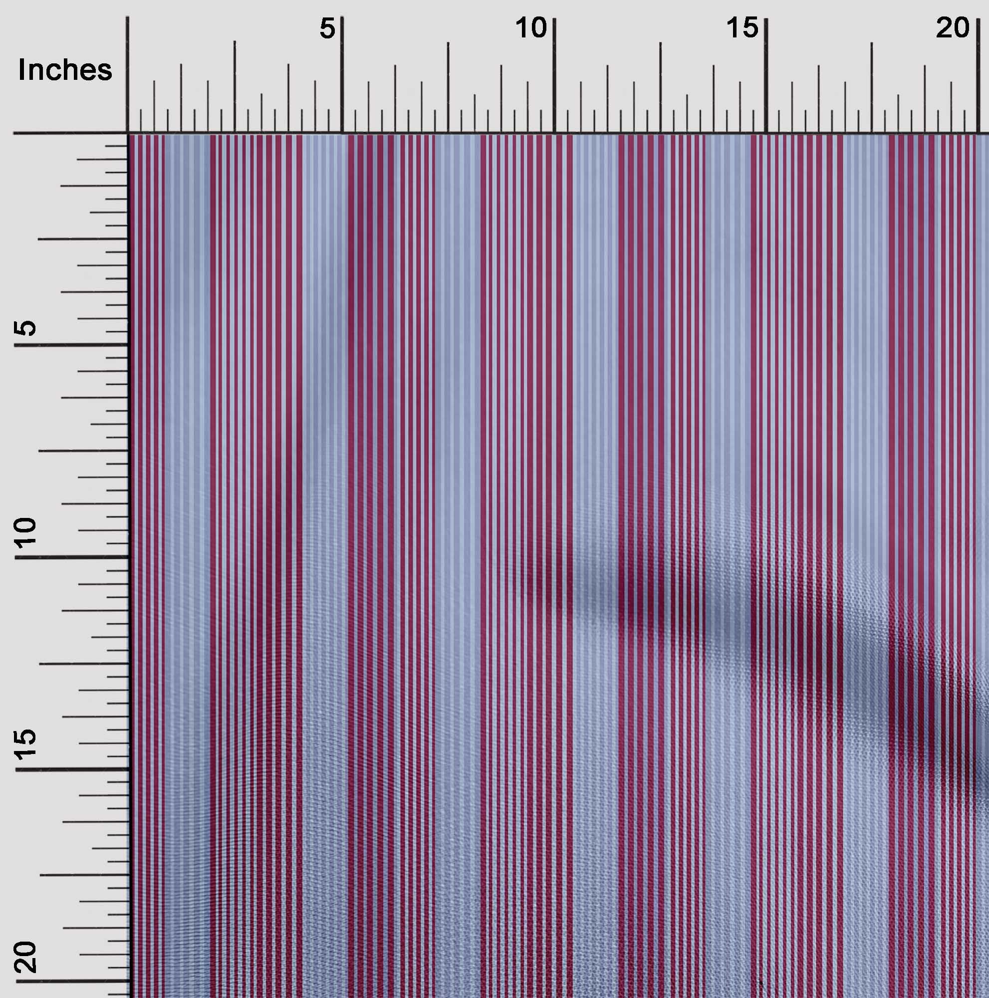 oneOone Cotton Poplin Fabric Multicolor Stripe Printed Fabric 1 Yard 42 ...