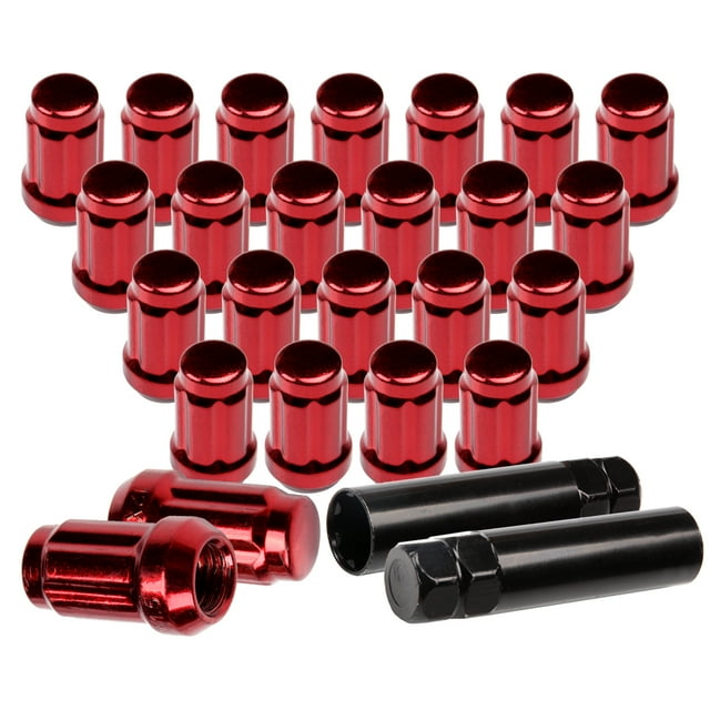 cciyu Set of 24 Red Spline Wheel lug Nuts for Toyota 1997-2016 12×1.5 ...