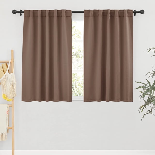 Cortinas RYB HOME Blackout, 42 x 45 cm, poliéster moca, 2 paneles ...