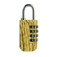 4 Digit Resettable Combination Locker Lock-Yellow - Walmart.com