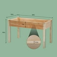 Elevated Wood Planter Box With Legs Natural Raised Garden Bed Kit For