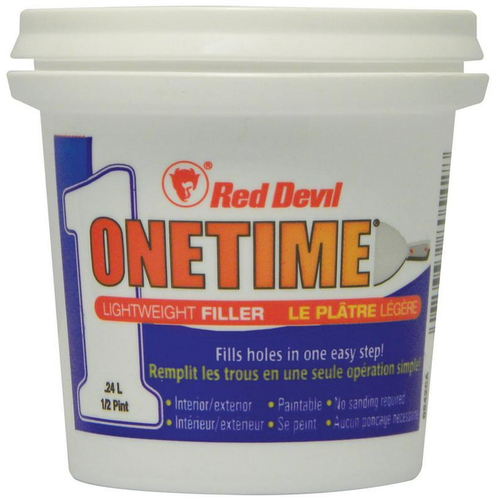 Red Devil Onetime Lightweight Spackling Compound 1/2 pt Tub White ...