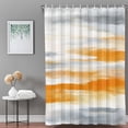 Bathroom Shower Curtain Abstract Orange Texture Pattern Waterproof ...