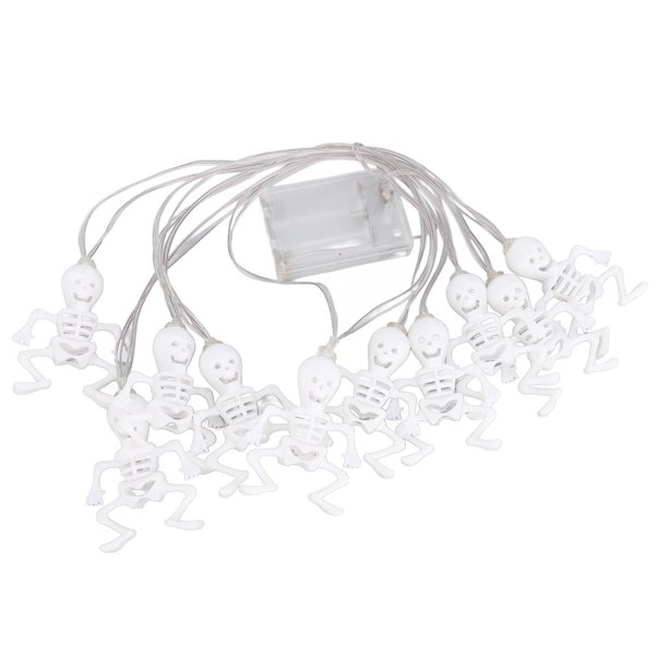 Halloween LED String Lights, Battery Powered Halloween Skeleton String ...