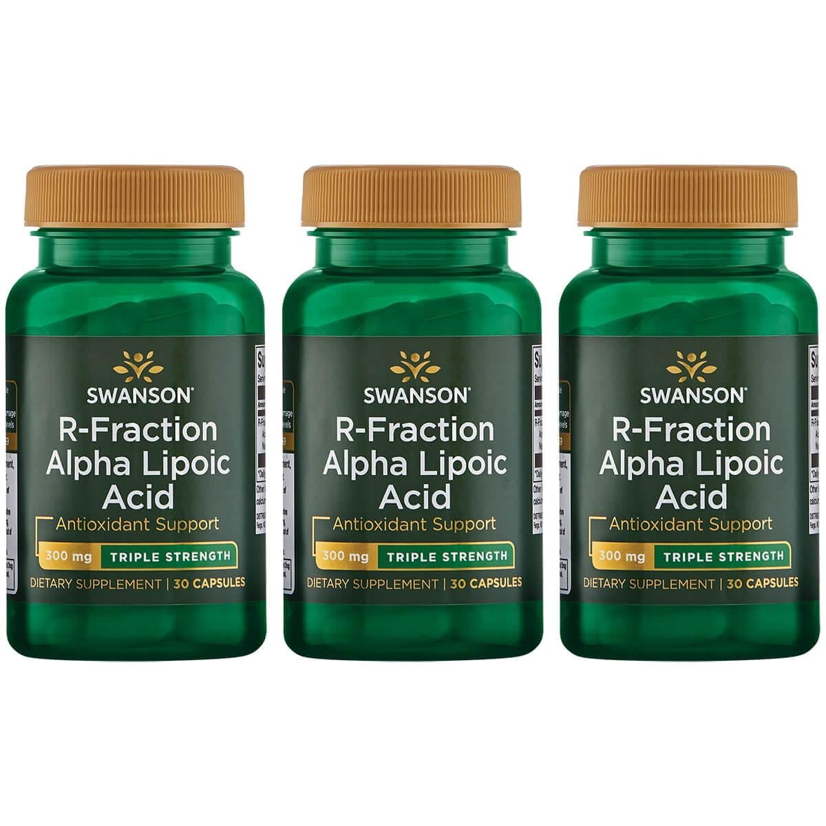 Swanson R-Fraction Alpha Lipoic Acid - Triple Strength 300 mg 30 Caps 3 ...