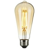 Satco S9579 - 6.5 watt ST19 LED; Transparent Amber; Medium base; 2300K ...