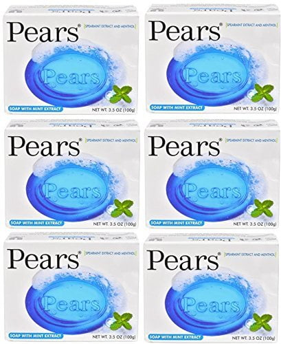Pears Soap with Mint Extract, 3.5 oz Bars 6-Bars - Walmart.com