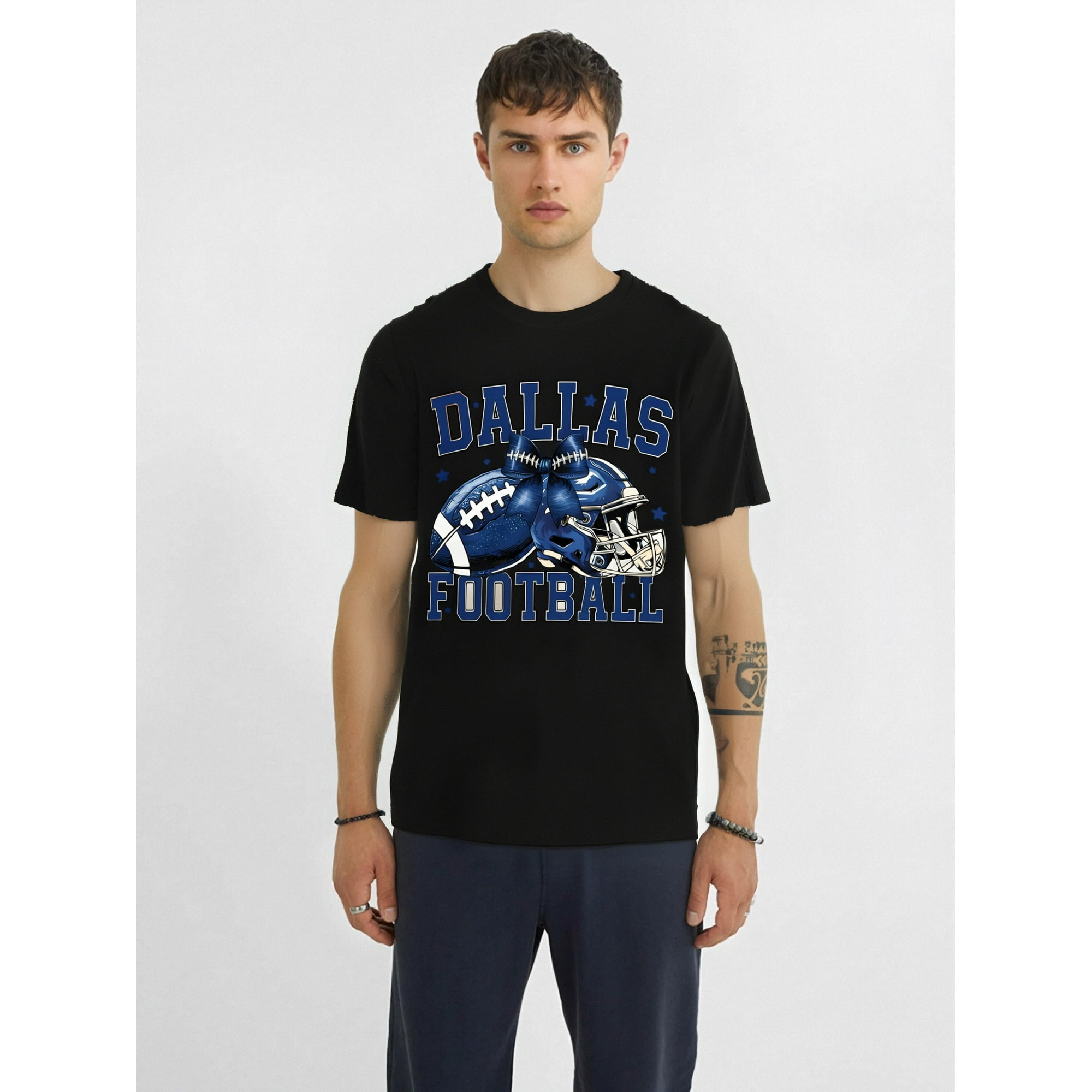 Click here for Generic Dallas Football-Inspired Cotton T-Shirt Fo... prices