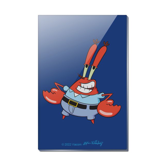SpongeBob Mr. Krabs Pose Rectangle Acrylic Fridge Refrigerator Magnet ...