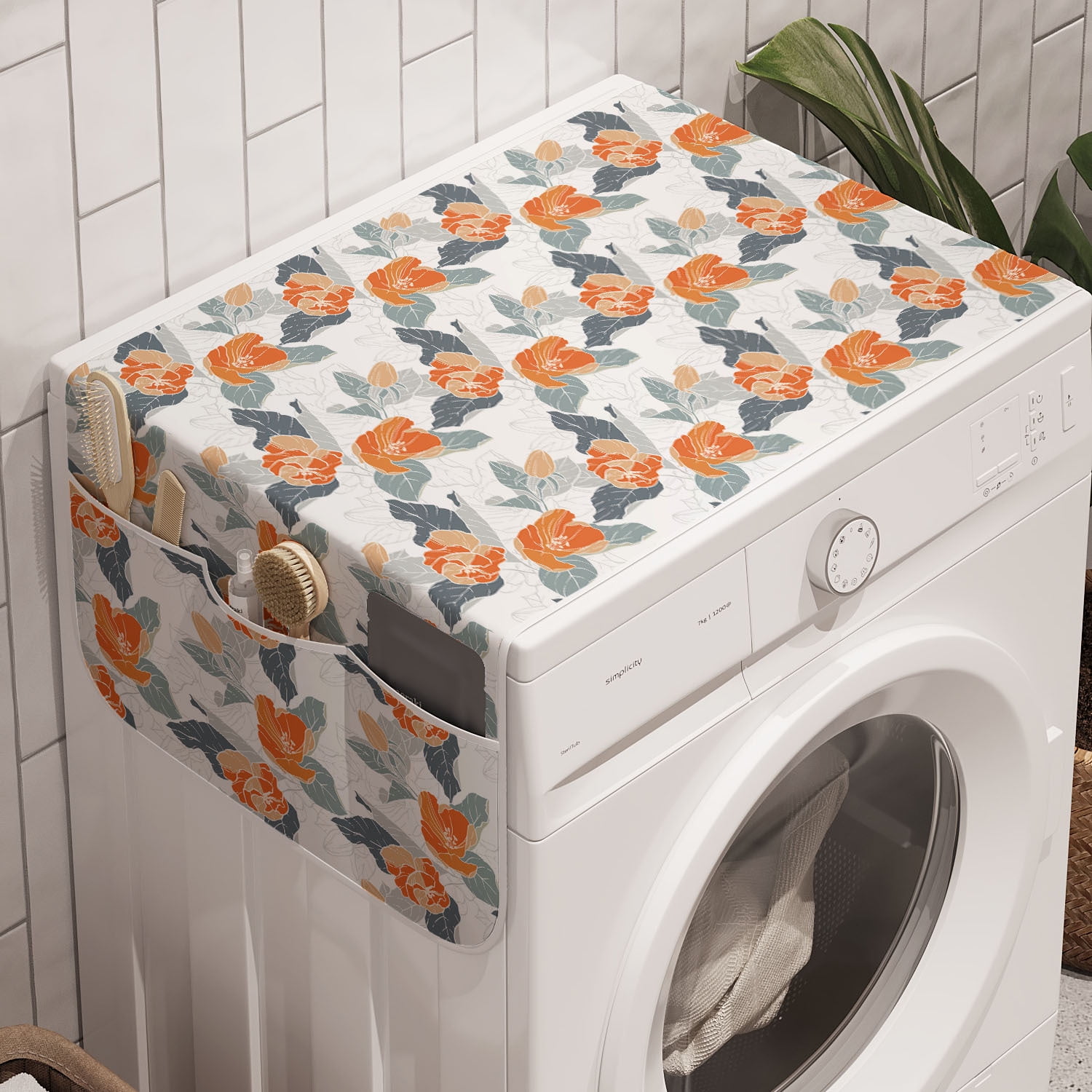 Floral Washing Machine Organizer, Illustration of Burgeoning Apple ...