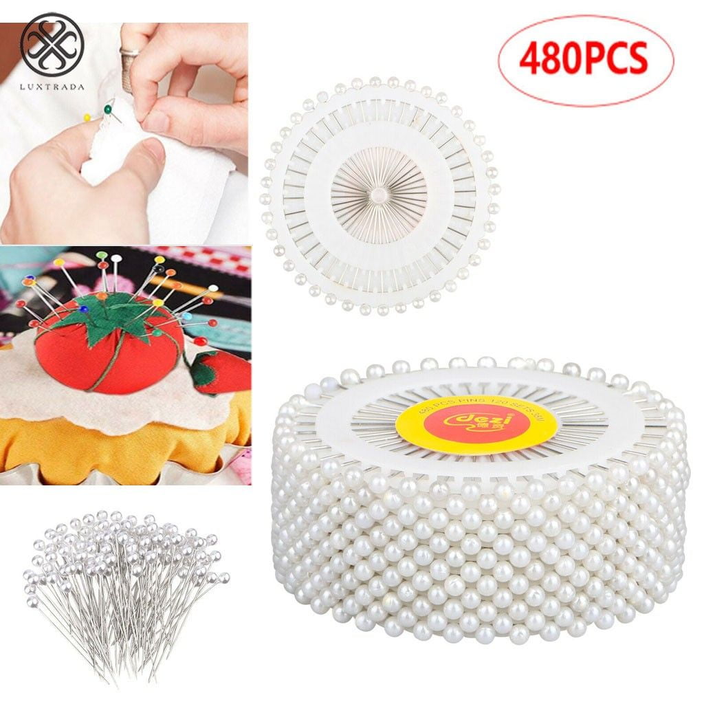 480-pieces Multicolor Straight Pins with Pearlized Round Ball Head for ...