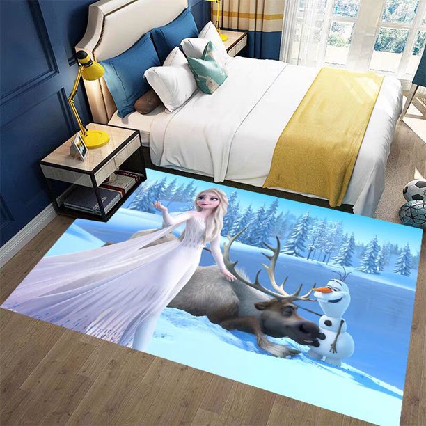 TONATO Children's Room Frozen Cartoon Carpet Door Mat Children's Play ...