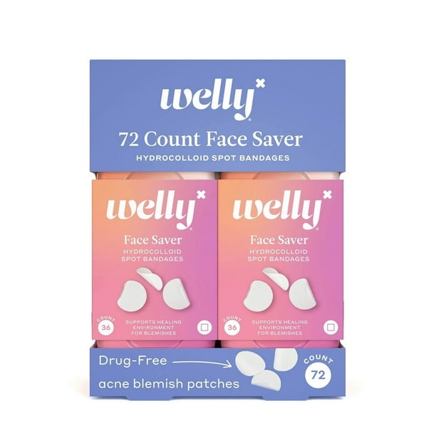 Welly Face Saver Hydrocolloid Blemish Patch (72 Count) - Walmart.com