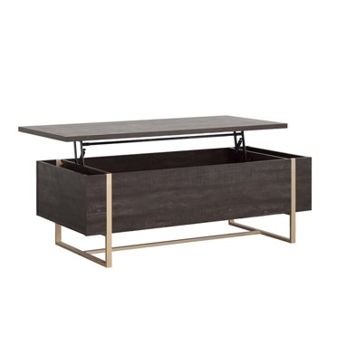 Sauder Summit Station Lift-Top Coffee Table with Shelf in Glacier Oak ...