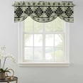 Aztec Triangle Pattern Tie Up Valance Curtains Green Black Western ...
