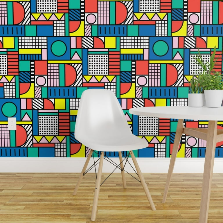 Retro Square Pattern Wallpaper