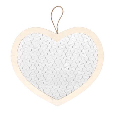 Chicken Wire Heart - Unfinished Wood - 1 piece - Walmart.com