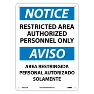 National Marker Designated Smoking Area Bilingual 14X10 .040 Aluminum ...