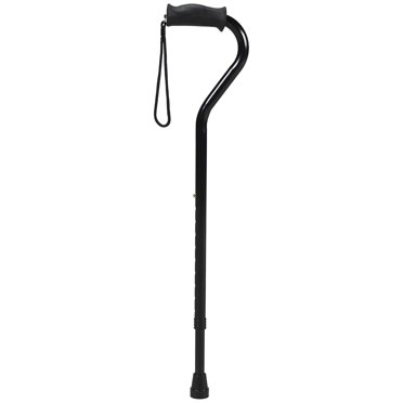 Curved handle adjustable aluminum cane, 6ea HSA/FSA Eligible - Walmart.com