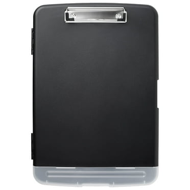 Locking Storage Clipboard 2 x 9 3/4 x 12 3/4, Black/Chrome - Walmart.com