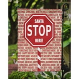 Carolines Treasures SB3118GF Santa Claus Stop Here Stop Sign Flag ...