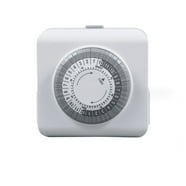 Outdoor Timer Outlet, 24 Hour Mechanical Timer Switch, Heavy Duty Water ...