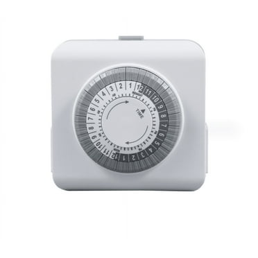 Outdoor Timer Outlet, 24 Hour Mechanical Timer Switch, Heavy Duty Water ...