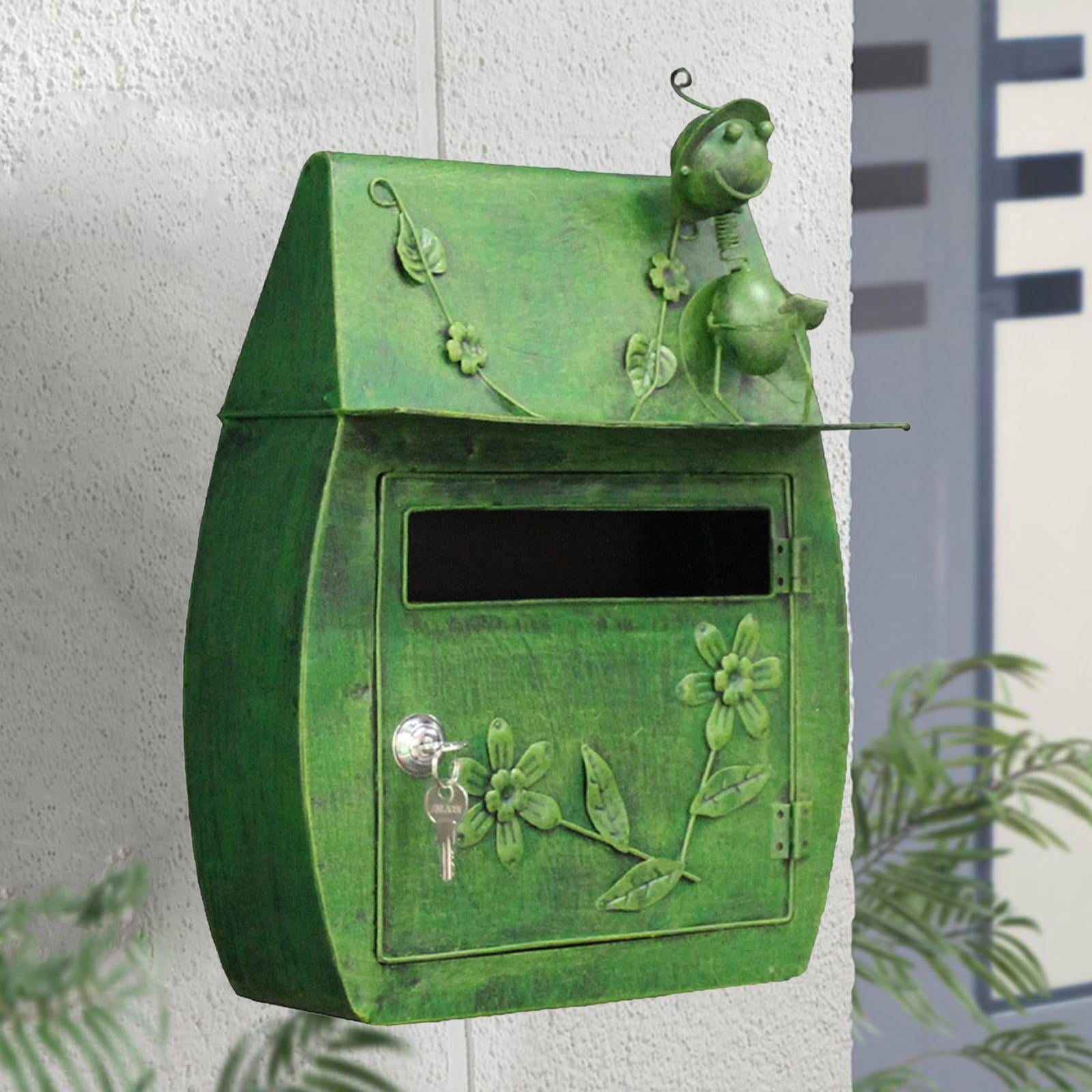 Wall-Mount Mailboxes Lockable Outdoor Vertical Mailbox Rust ...