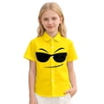 Boys Graphic Tees Boys Cartoon Print Long Sleeve Button Down Beach ...