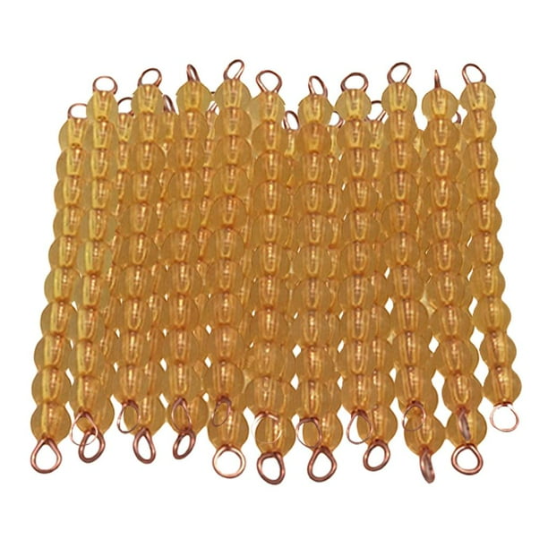 20 Pieces Ten Montessori Material Golden Beads, Intro to Decimal ...