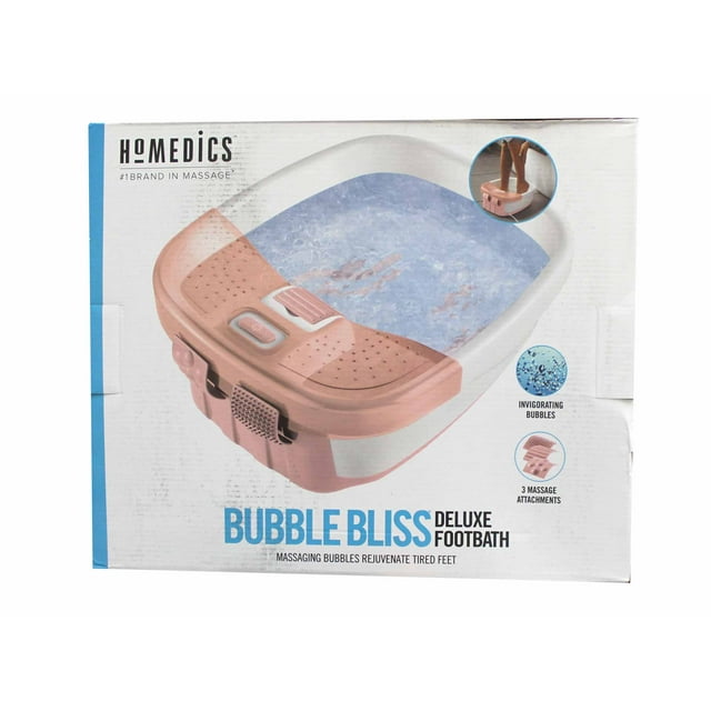 Homedics Bubble Bliss Deluxe Footbath Pink - Walmart.com