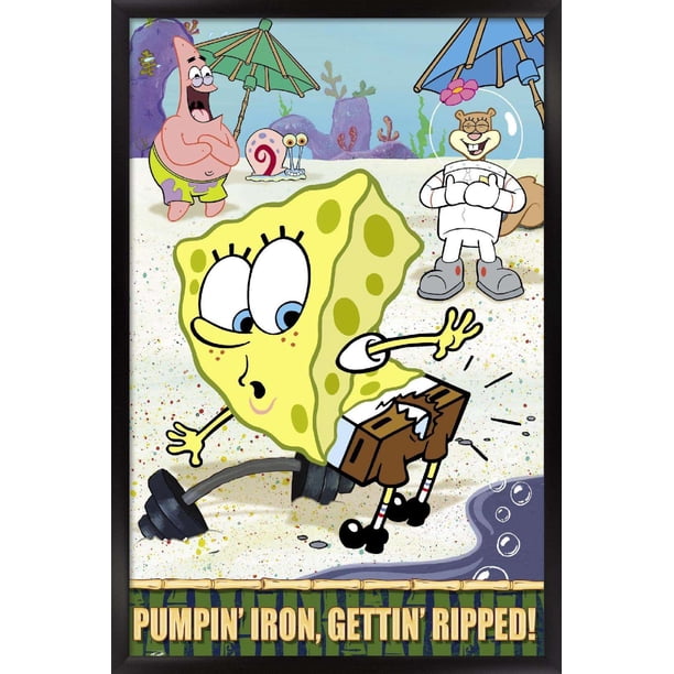 Nickelodeon Spongebob - Ripped Wall Poster, 14.725" x 22.375", Framed ...