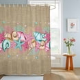 Bathroom Shower Curtain Summer Marine Life Pink Starfish Waterproof ...