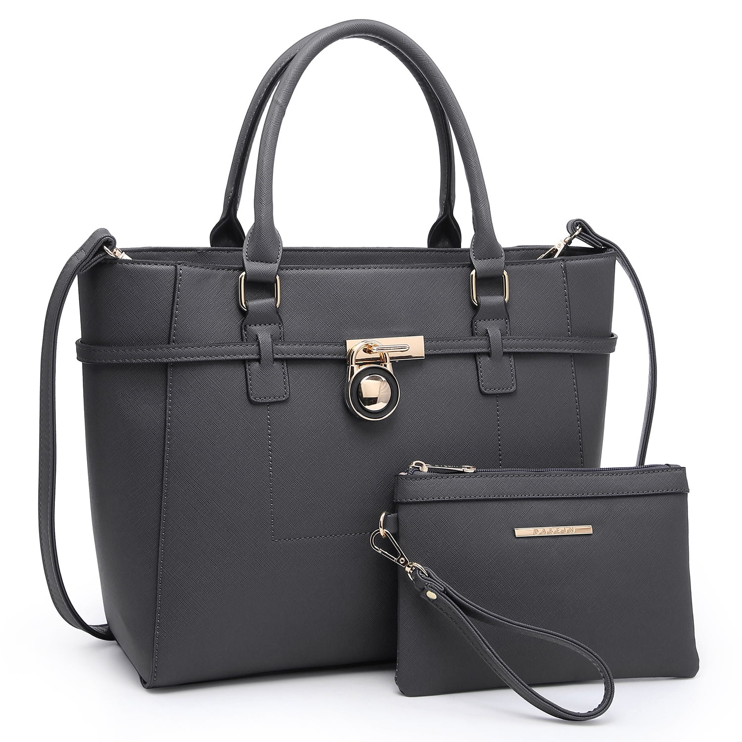 Women's Handbag Large Top Belted Padlock Shoulder Bag Tote Satchel ...