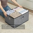Storbwith Lids [3-pack] Linen Fabric Foldable Boxes Organizer ...