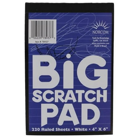 Norcom Inc 78937-24 4 in. X 6 in. White Scratch Pad 220 Count - Walmart.ca