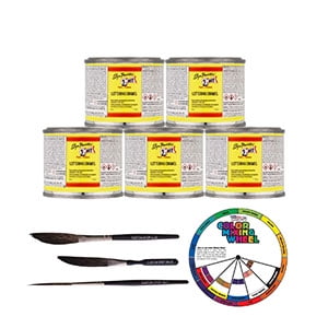 1/4 Pint 1 Shot STARTER Enamel Kit 5 COLOR SET Pinstriping Lettering ...