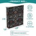 ALAZA Vintage Cats Flower Hardcover 3 Ring Binder 1.5" D-Rings with ...