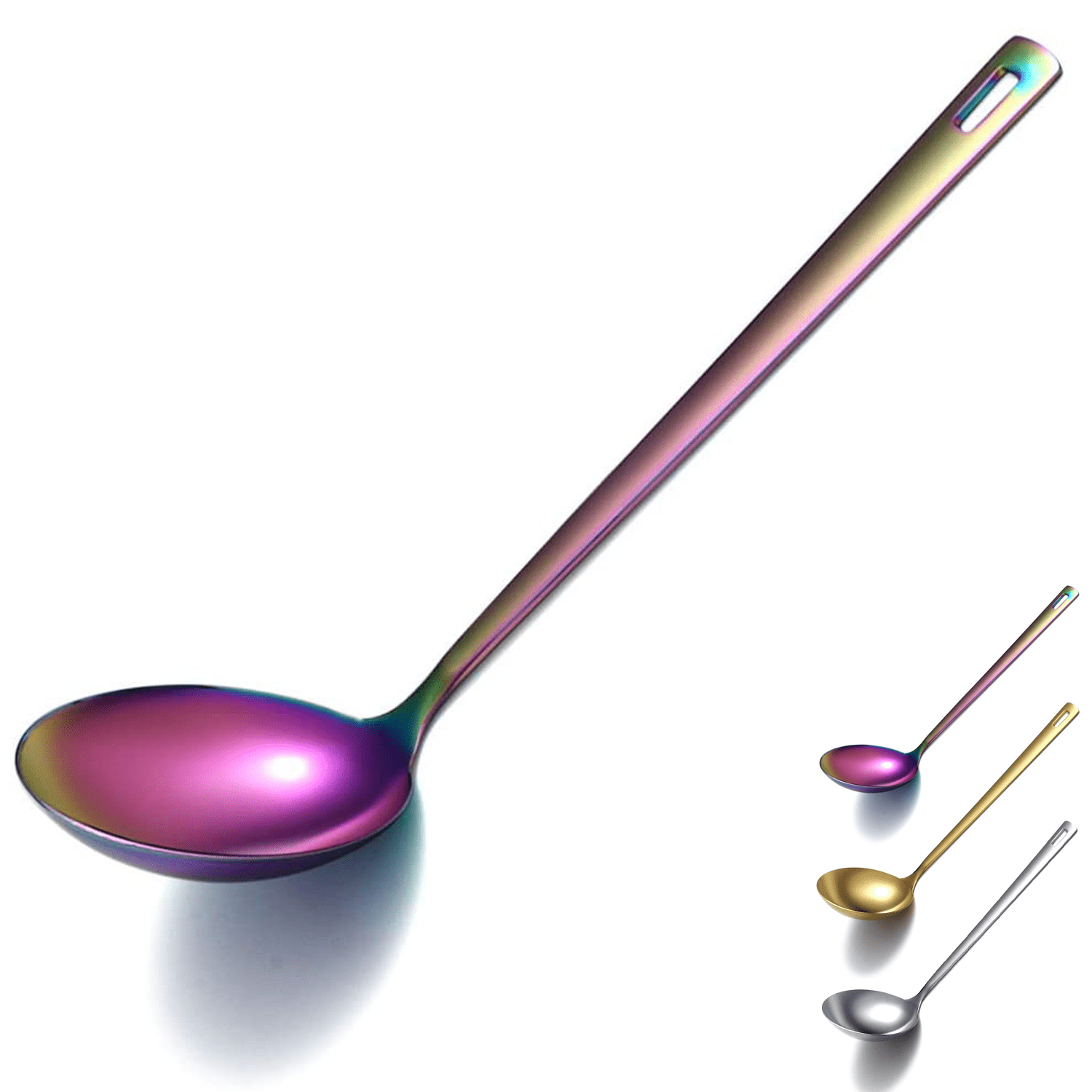 ReaNea Rainbow Ladle, Stainless Steel Kitchen Ladle, Soup Ladle ...