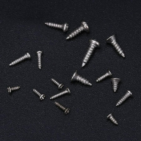Loewten 1000PCS Miniature Round Head Countersunk Head Cross Self Tapping Screw M1 M1.2 M1.4 M1.7 ...