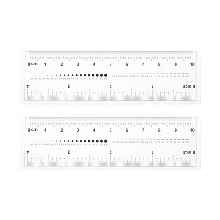 Flexible Ruler 4 Inch 0.1mm Scale PET Plastic Covered Thickened Film ...