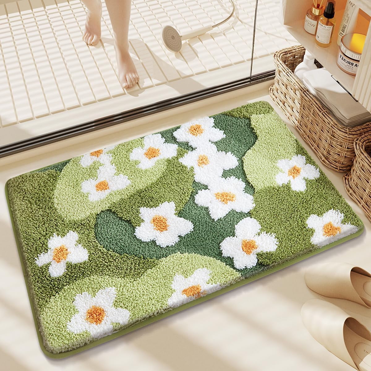 Click here for Siabc-Plants Bathroom Mat Cute Absorbent Bath Rug... prices