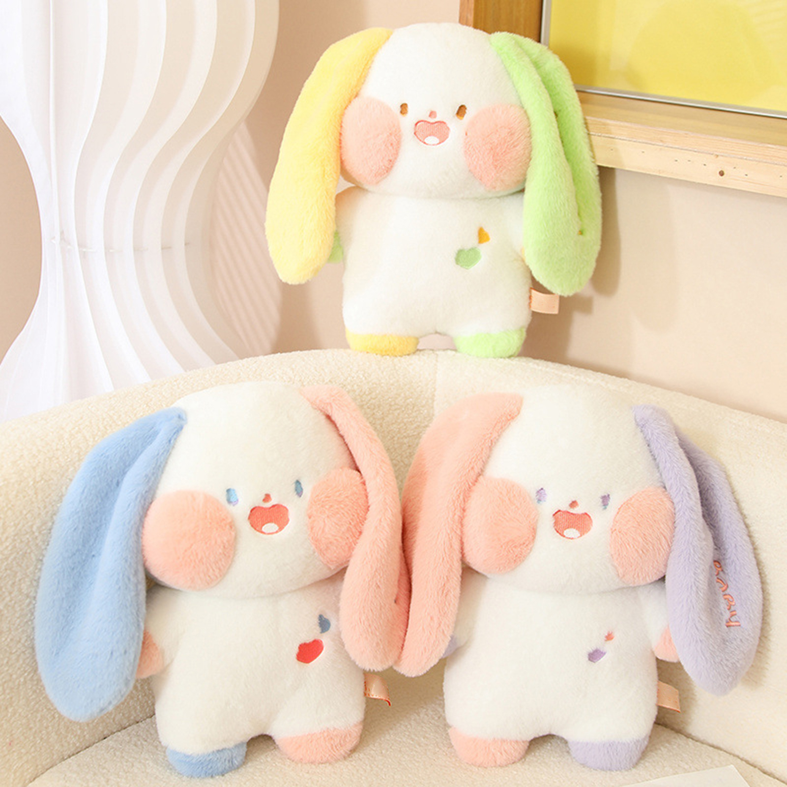 Hesroicy Rabbit Plush Toy Adorable Appearance Long Ear Design Fully ...