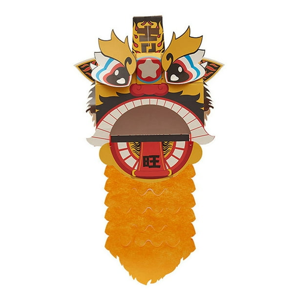Chinese Lion Dance Head DIY Assembly Interesting Educational Cute Style ...