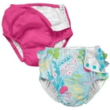 i play Baby and Toddler Snap Reusable Swim Diaper - Hot Pink and Coral ...